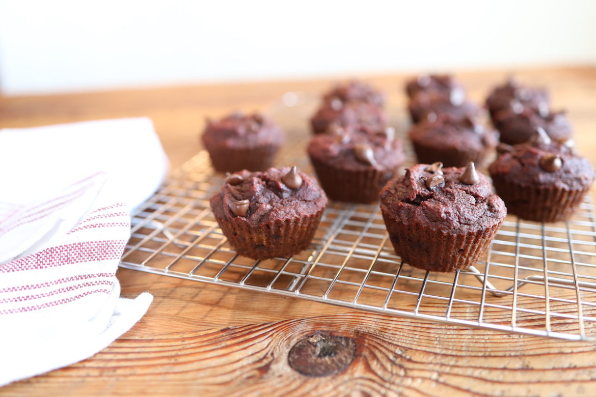 Gluten Free Chocolate Beet Muffins - From Scratch Farmstead