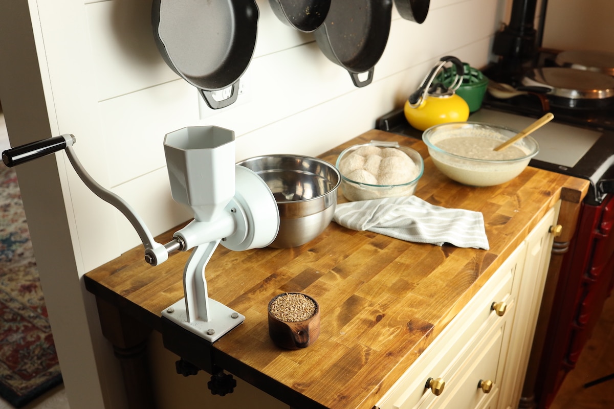 How to Make Flour | Using A Hand Grain Mill At Home - From Scratch ...
