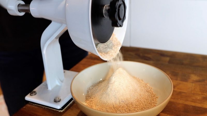 How to Make Flour | Using A Hand Grain Mill At Home - From Scratch ...