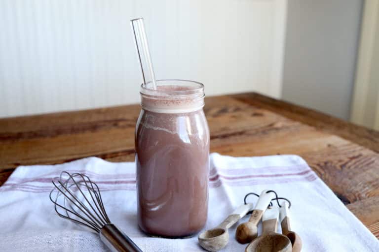 Simple Homemade Chocolate Milk with Cocoa Powder - From Scratch Farmstead