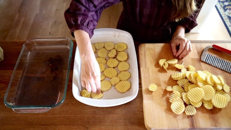 Homemade Crinkle Cut Potatoes in the Oven - From Scratch Farmstead