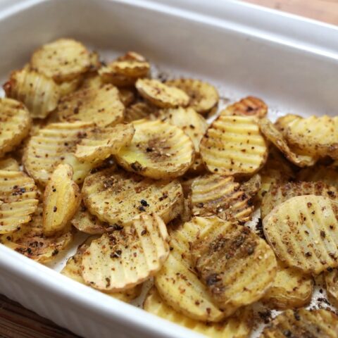Homemade Crinkle Cut Potatoes in the Oven - From Scratch Farmstead